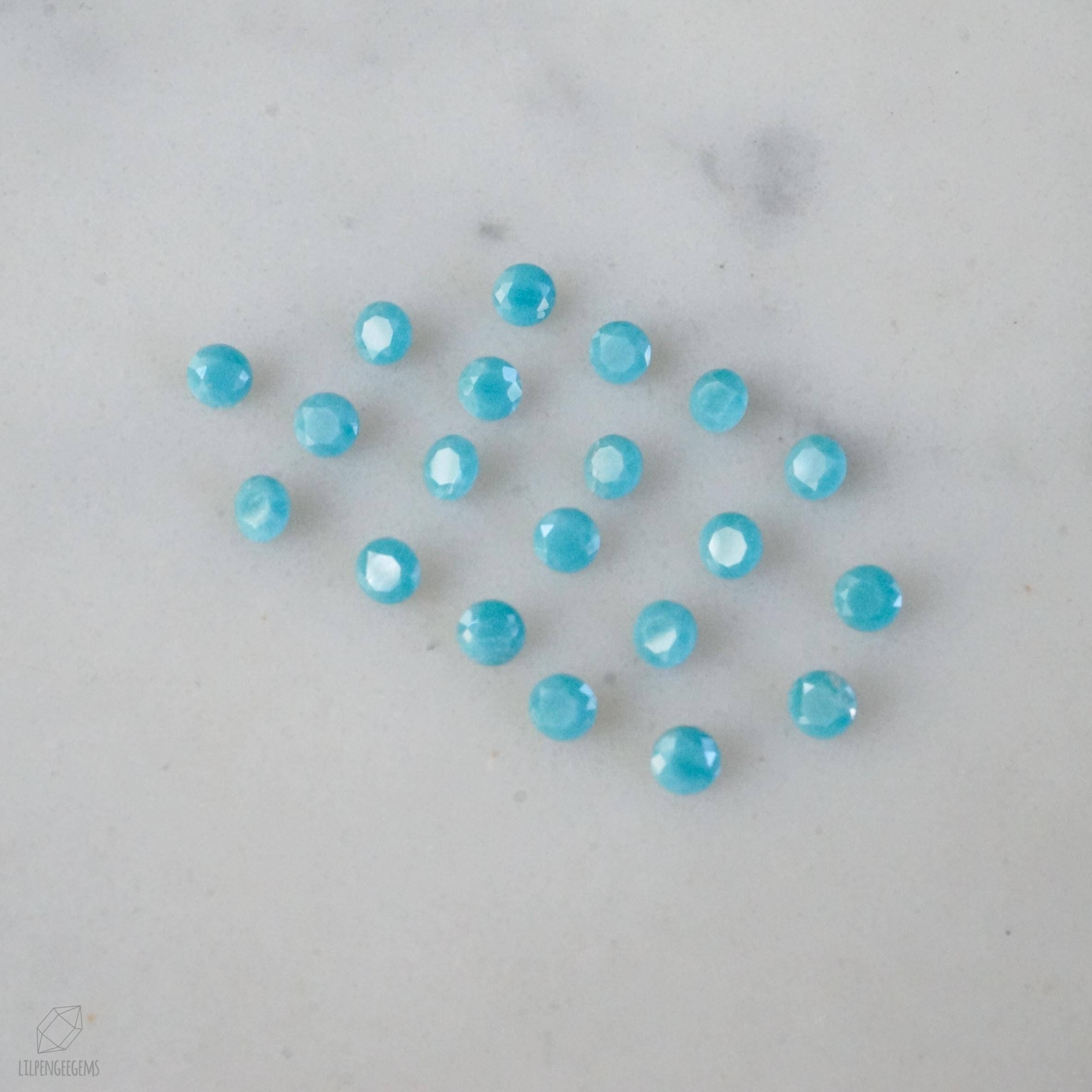 3mm Turquoise Nano Gemstones. Teal Gems. Lab Grown Turquoise Gems. Aqua ...
