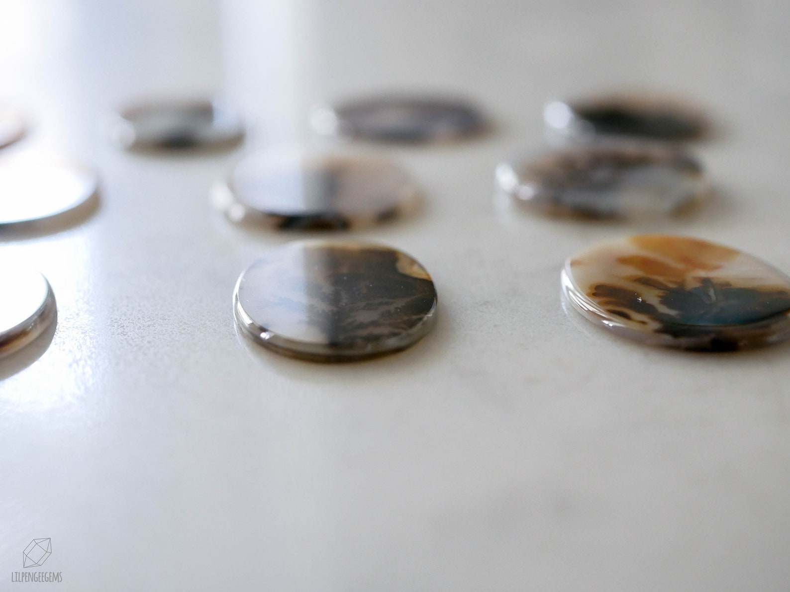 25mm Dendritic Agate Cabs. Natural Agate Cabs. Agate Dendrite | Etsy