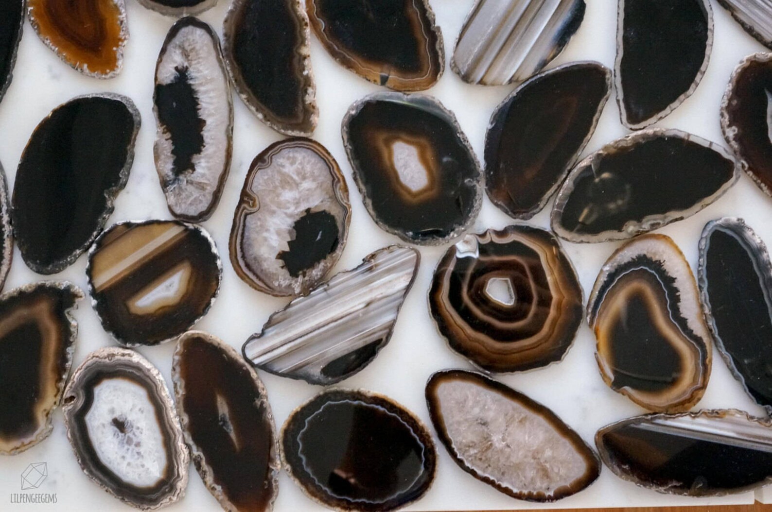ASSORTED Agate Slice Stones. Size 0 Raw Agate Slices. Tan - Etsy