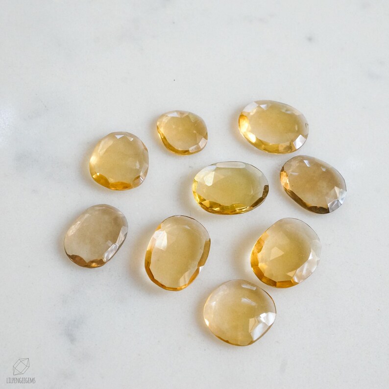 13-17mm Irregular Shape Faceted CITRINE Gemstones. Lab Grown - Etsy