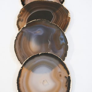 NATURAL Agate Coasters. Earth Tone Coasters. Gemstone Coasters. Geode ...
