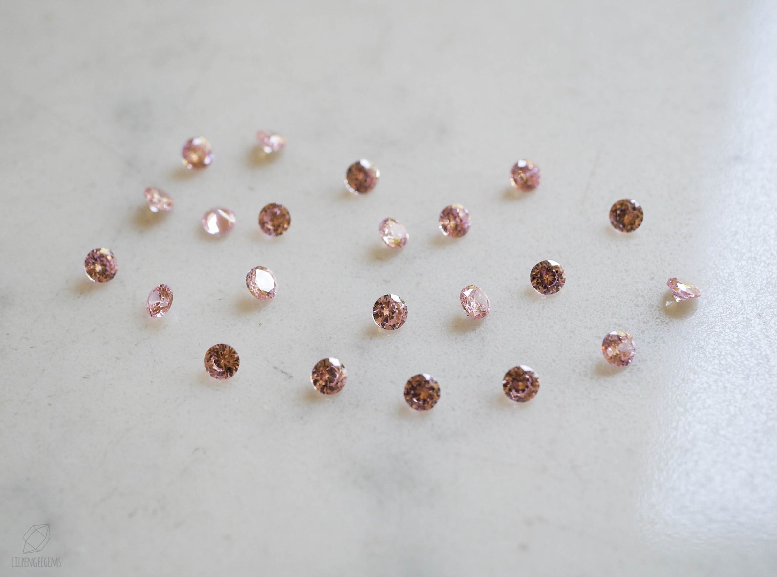 3mm PINK Faceted CZ Gemstones. Light Pink Gem. Mauve Brilliant | Etsy