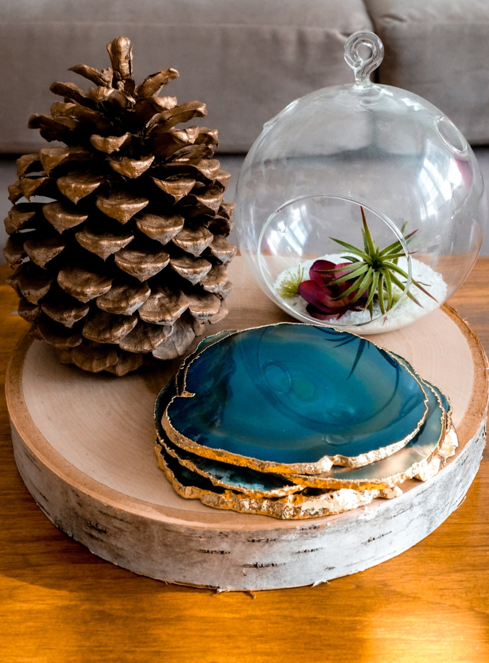 TEAL Agate Coasters. Gem Coasters. Stone Coasters. Drinkware Coaster ...