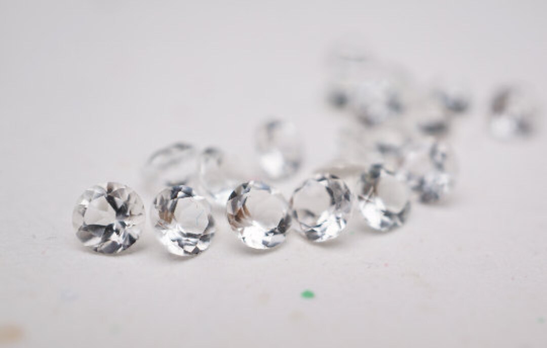 6mm Crystal Quartz Gemstones. Clear Gems White Gemstones. Brilliant ...