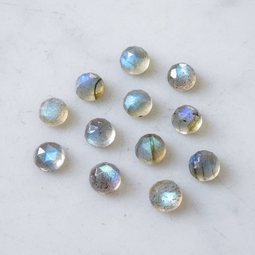 8mm AA Rose Cut Labradorite Cabochon. Blue Flash Grey - Etsy