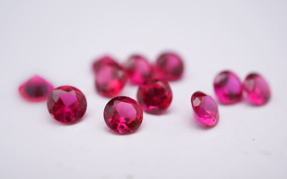 5mm Pink Ruby Gemstones AAA. Magenta Pink Loose Gems Dark Pink | Etsy