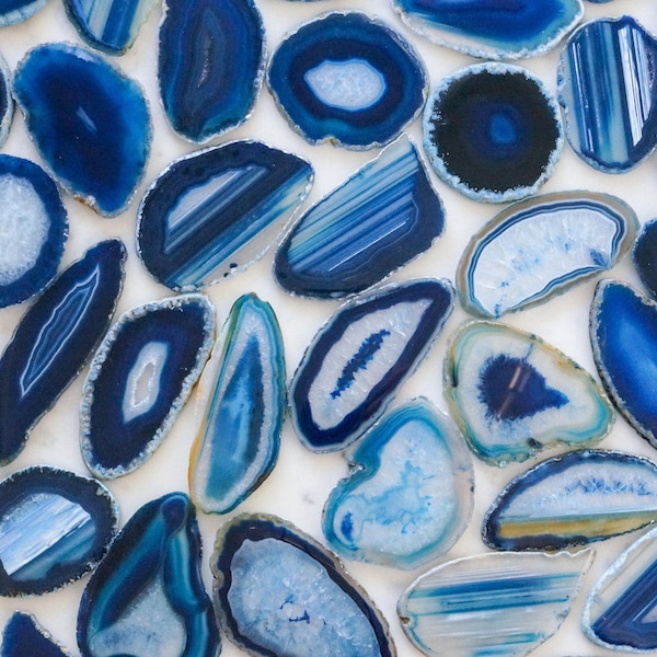 Blue Agate Knobs - Etsy UK