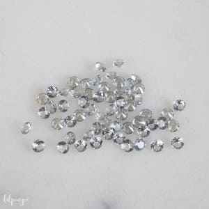 3mm Carbon Gray Nano Gemstones. Light Gray Gems. Lab Grown Grey Gems ...