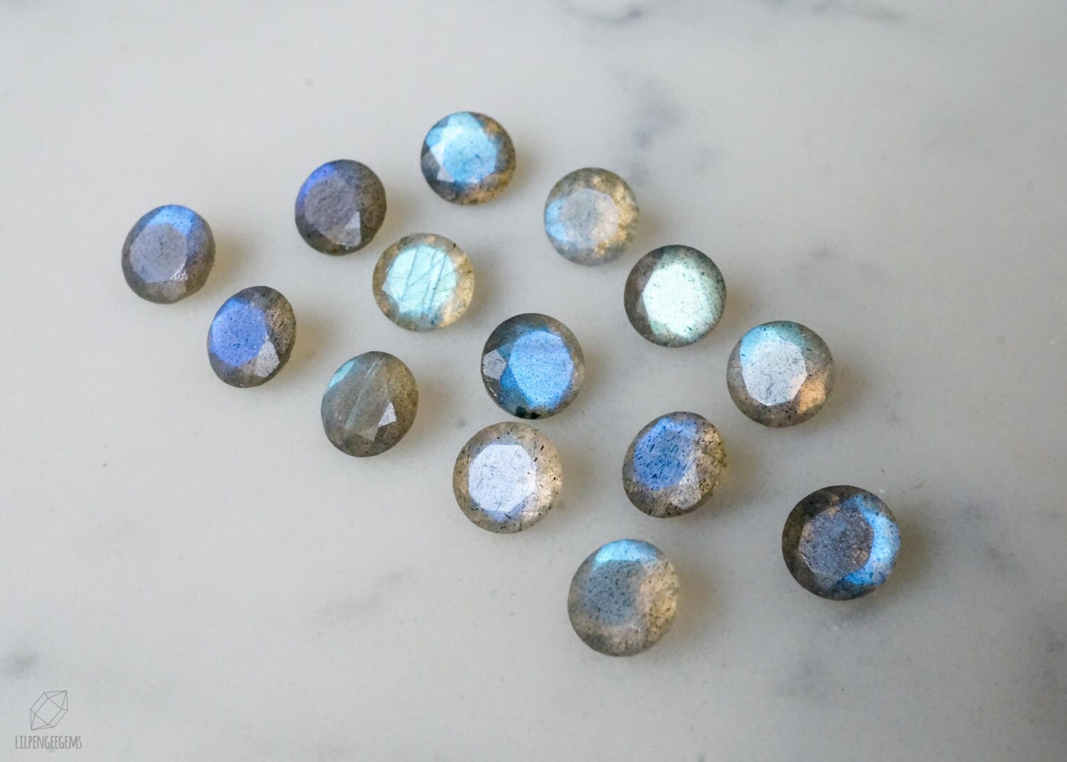 6mm faceted labradorite gemstones. TOP QUALITY grey gemstone | Etsy