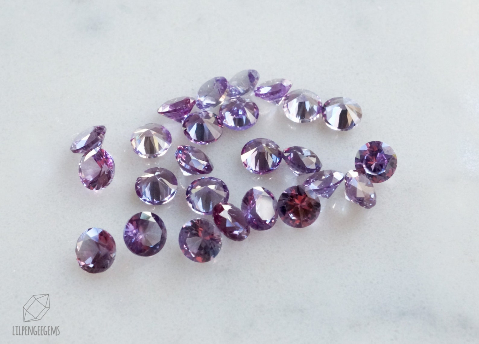 6mm Lab Alexandrite Round Gemstones. Violet Purple Green Color | Etsy