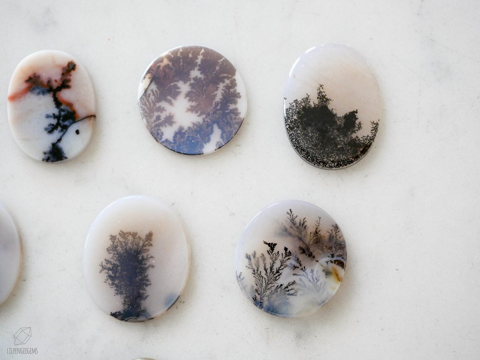 25mm Dendritic Agate Cabs. Natural Agate Cabs. Agate Dendrite | Etsy