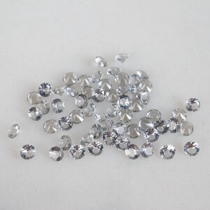 3mm Carbon Gray Nano Gemstones. Light Gray Gems. Lab Grown Grey Gems ...