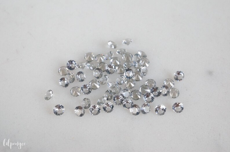 3mm Carbon Gray Nano Gemstones. Light Gray Gems. Lab Grown - Etsy