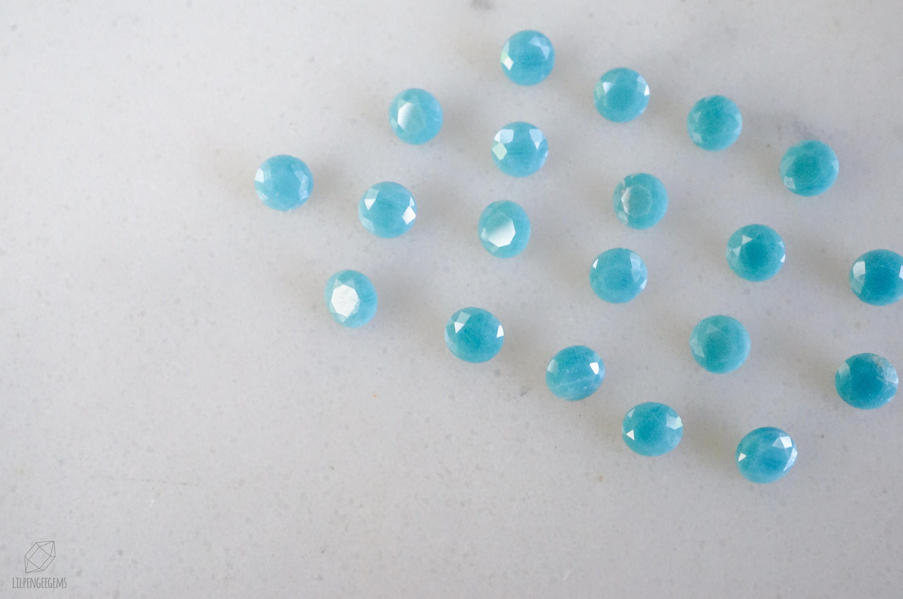 3mm Turquoise Nano Gemstones. Teal Gems. Lab Grown Turquoise Gems. Aqua ...
