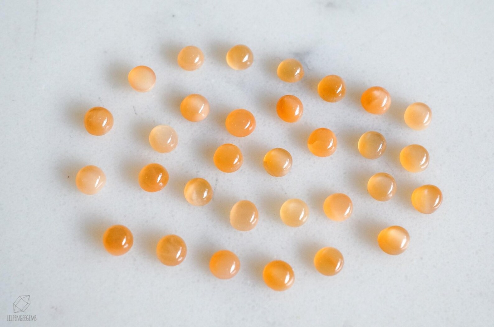 3mm Peach Moonstone Cab. Smooth Cabochon. Orange Peach - Etsy