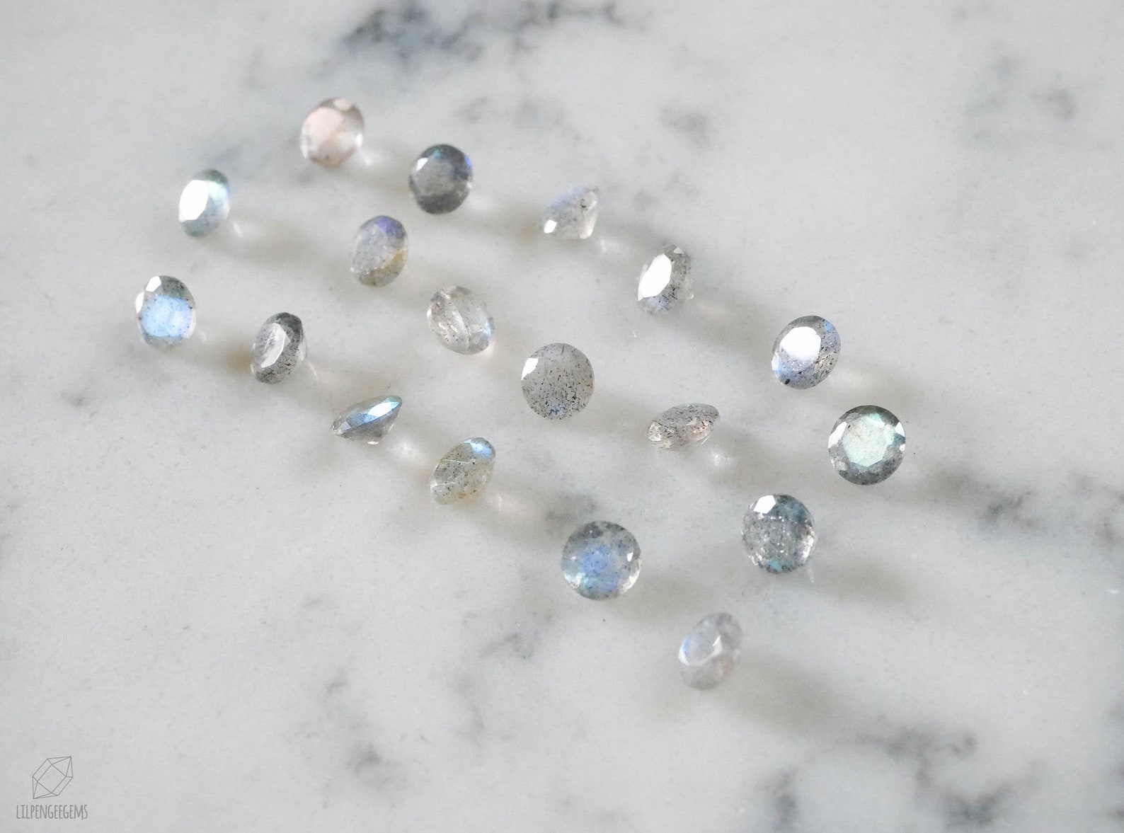 5mm Labradorite Faceted Gemstones. Grey Blue Flash Gemstone | Etsy