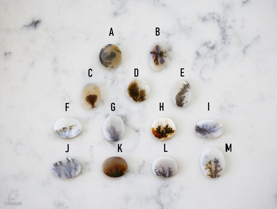 17-20mm Dendritic Agate Cabs. Natural Agate Cabs. Agate - Etsy