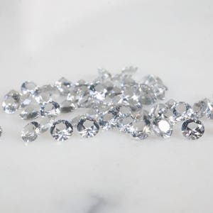 3mm Carbon Gray Nano Gemstones. Light Gray Gems. Lab Grown Grey Gems ...