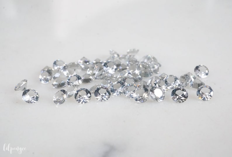 3mm Carbon Gray Nano Gemstones. Light Gray Gems. Lab Grown - Etsy