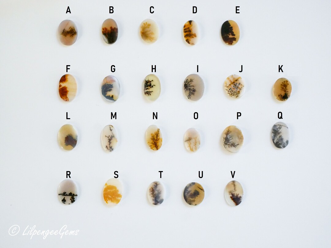 16-20mm Dendritic Agate Cabs. Natural Agate Cabs. Agate Dendrite Gems ...