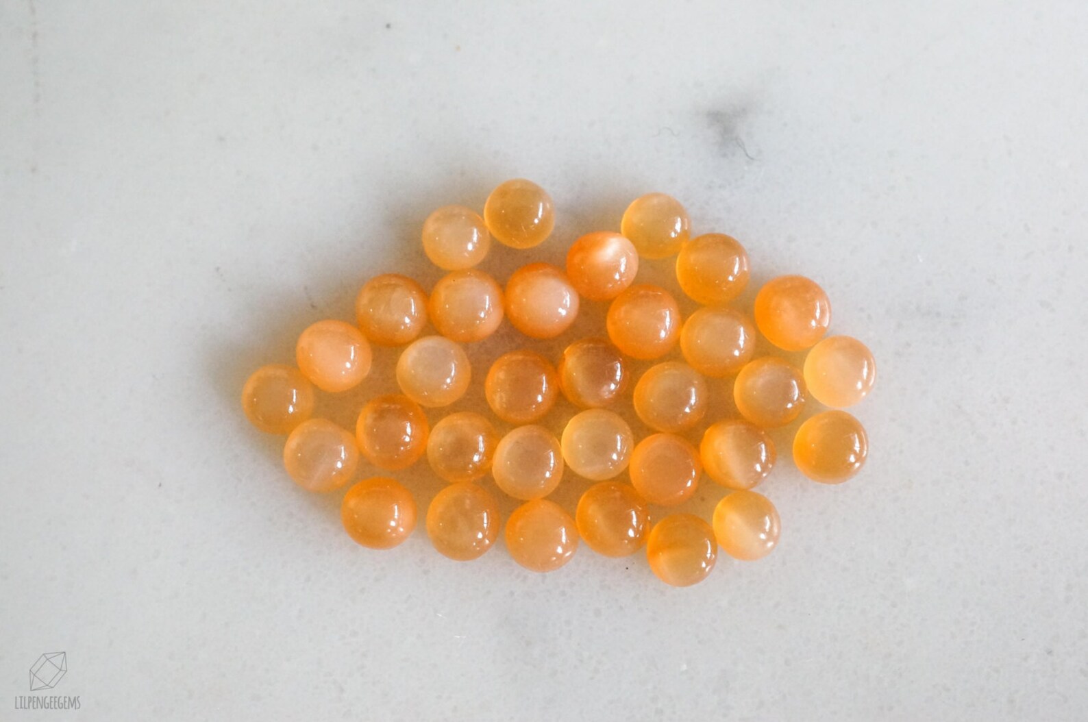 3mm Peach Moonstone Cab. Smooth Cabochon. Orange Peach - Etsy