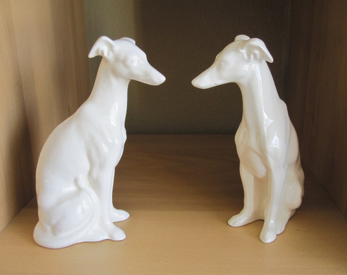 Whippet or Greyhound Ceramic Statue Handmade - Etsy