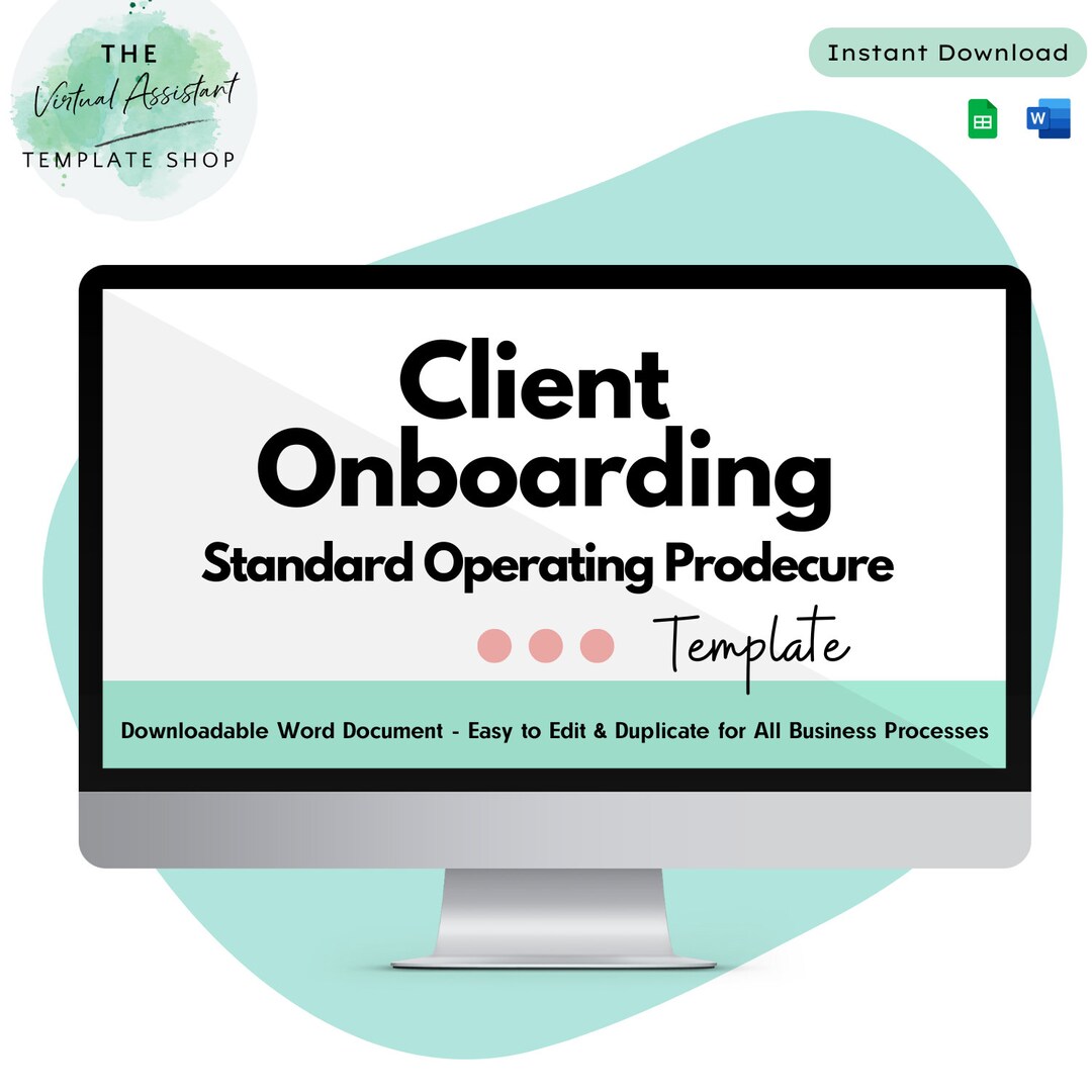 New Client Onboarding Standard Operating Procedures (SOP) Template Word ...