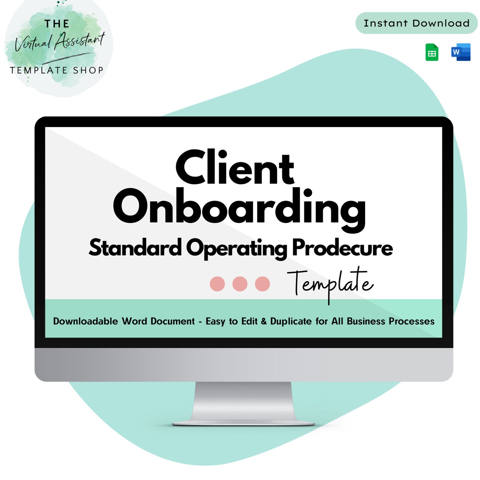 New Client Onboarding Standard Operating Procedures (SOP) Template Word ...