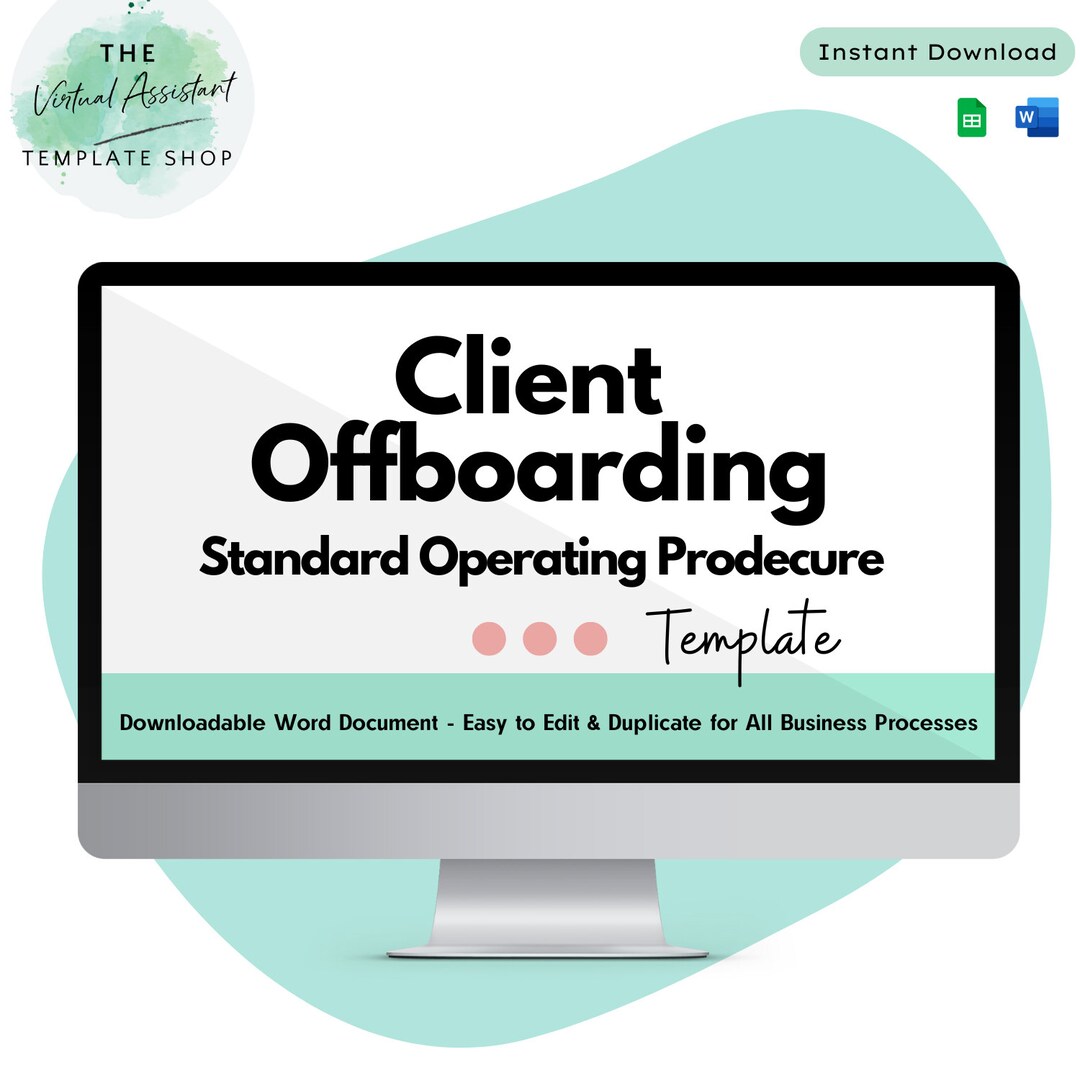 Client Offboarding Standard Operating Procedures (SOP) Template Word ...