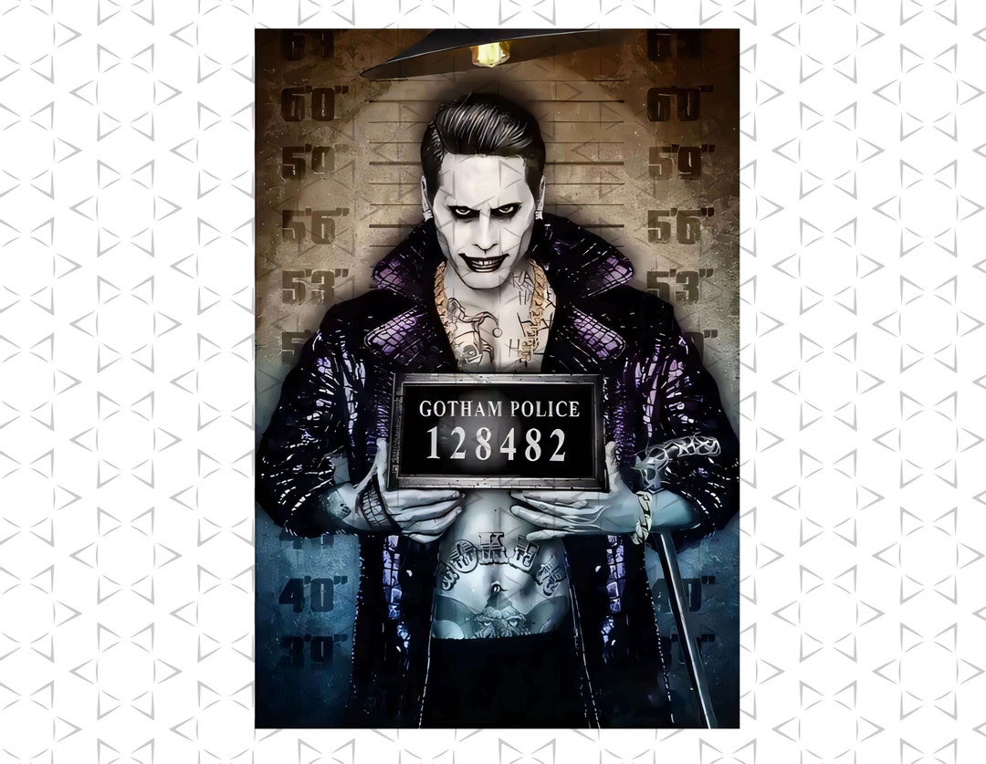 Gotham Police 128482 Joker Suicide Squad Wanted Poster PNG - Etsy