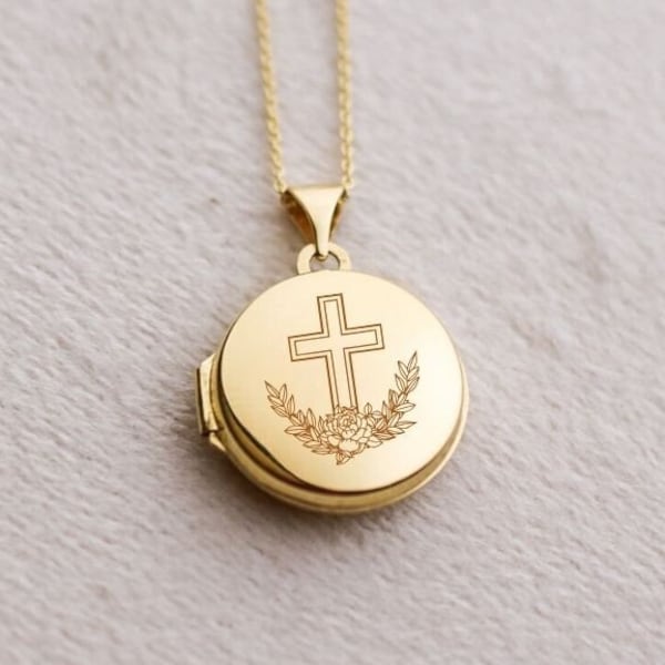 Cross Locket - Etsy