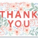 Watercolor Thank You Notes Watercolor Script Thank You Cards, Hand ...