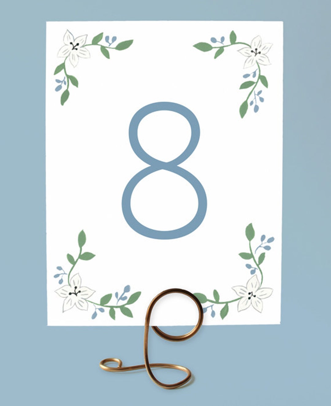White Flower Table Numbers Pretty Table Numbers Wedding - Etsy