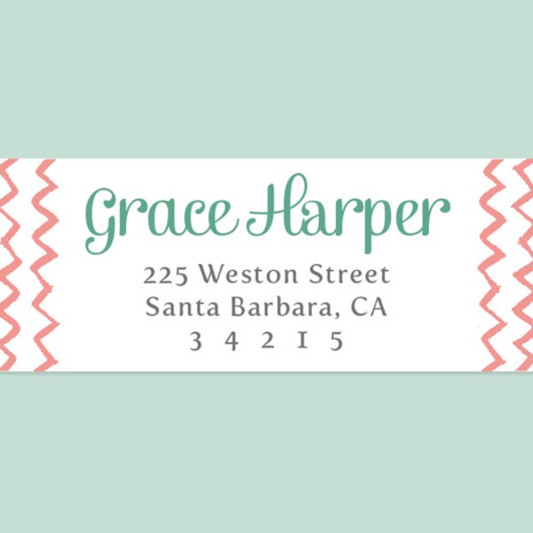 Chevron Labels - Etsy