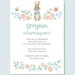 Peter Rabbit Birthday Invitation Rabbit Birthday Invite, Bunny Birthday ...