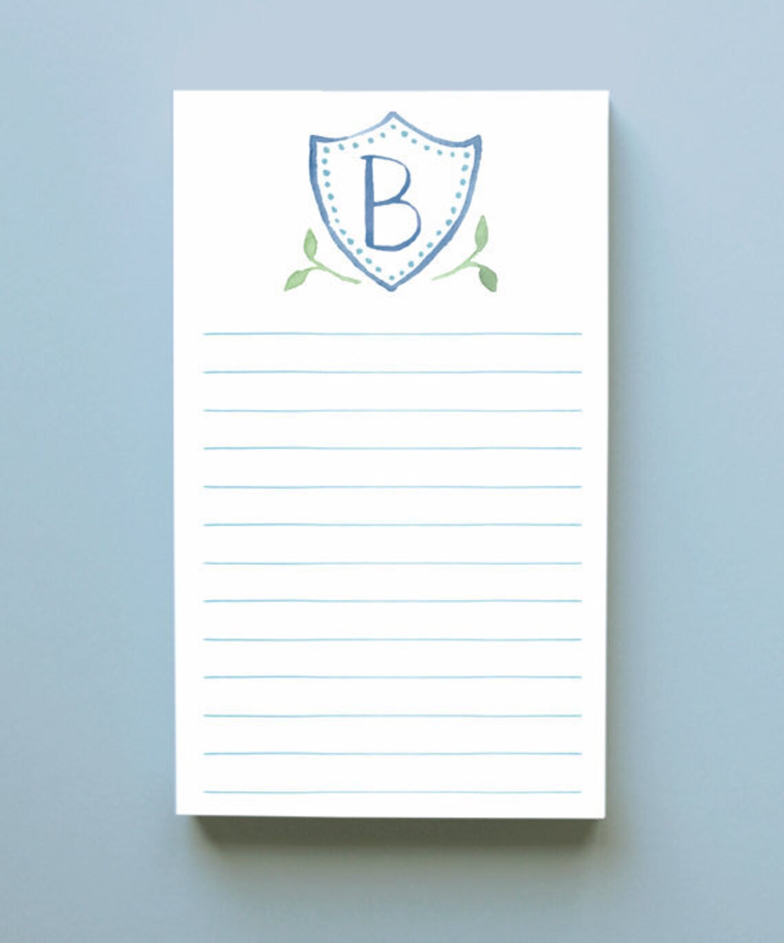 Monogram Crest Notepad 100 Sheets Custom Monogrammed | Etsy