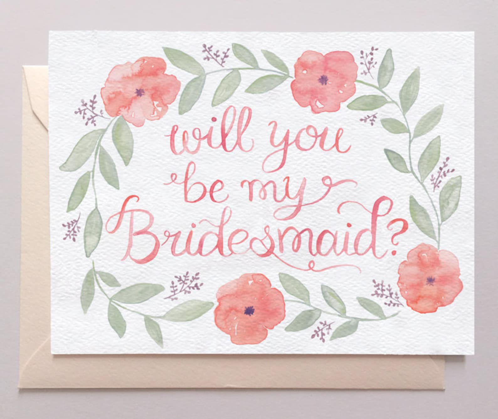 Will You Be My Bridesmaid Card Bridesmaid Notecard - Etsy