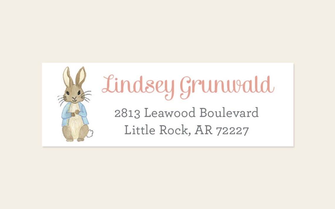 Peter Rabbit Return Address Labels rabbit Return Address - Etsy