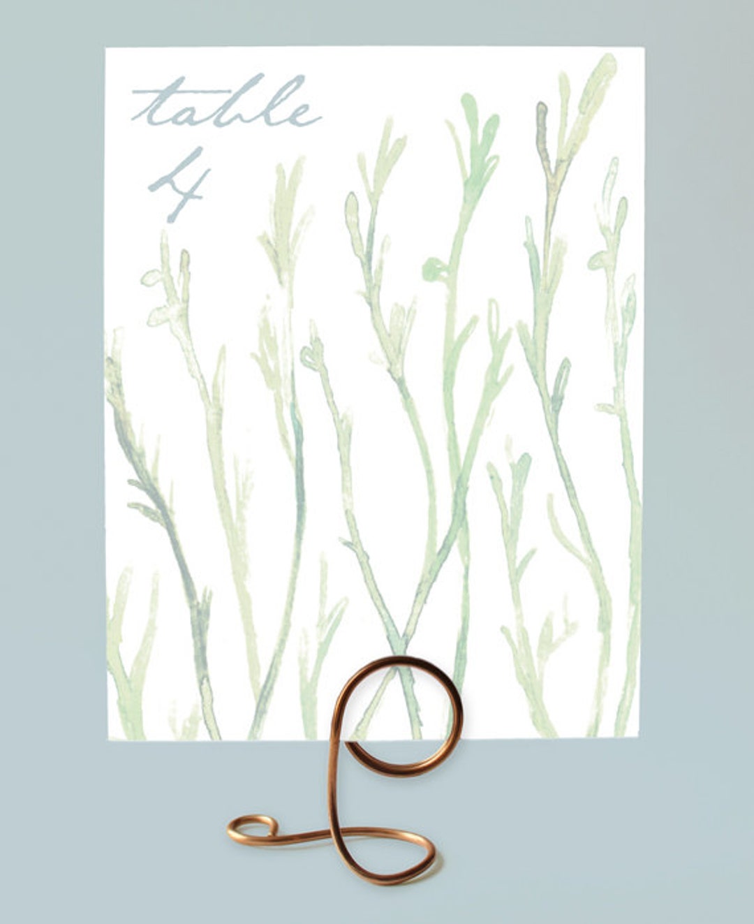 Beach Wedding Table Numbers, Watercolor Seaweed Table Numbers, Seagrass ...