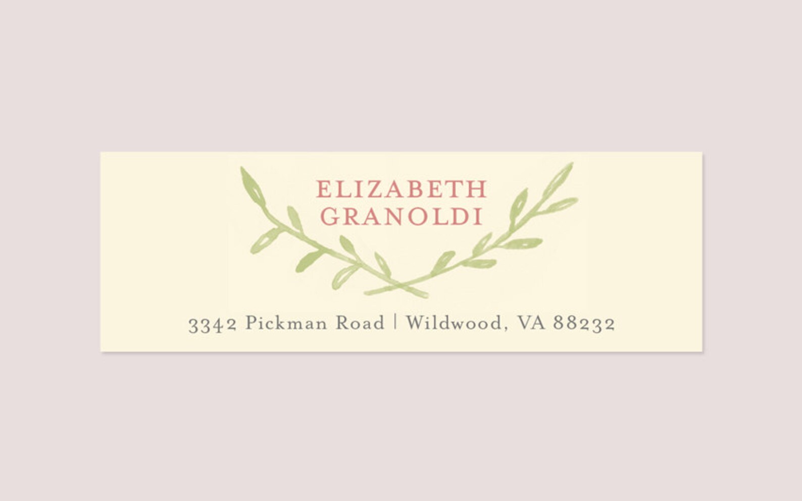 Lovely Return Address Label Sticker With Watercolor Leaf - Etsy