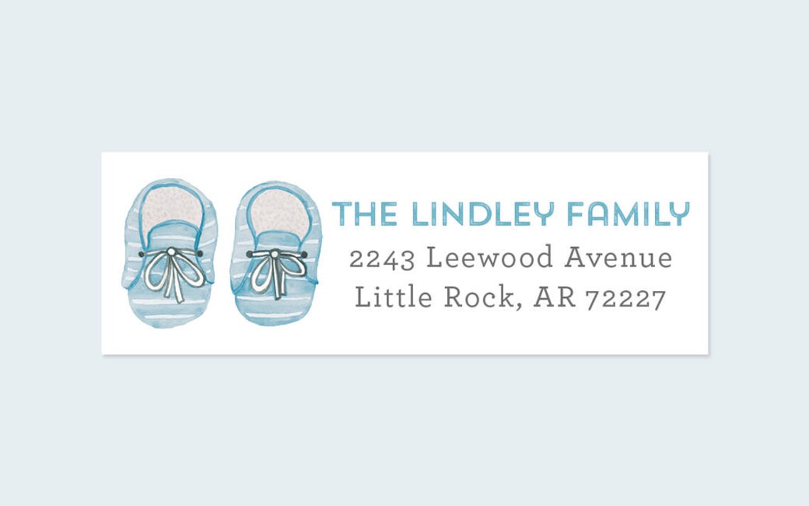 Baby Return Address Labels Baby Shoes Return Address Labels | Etsy
