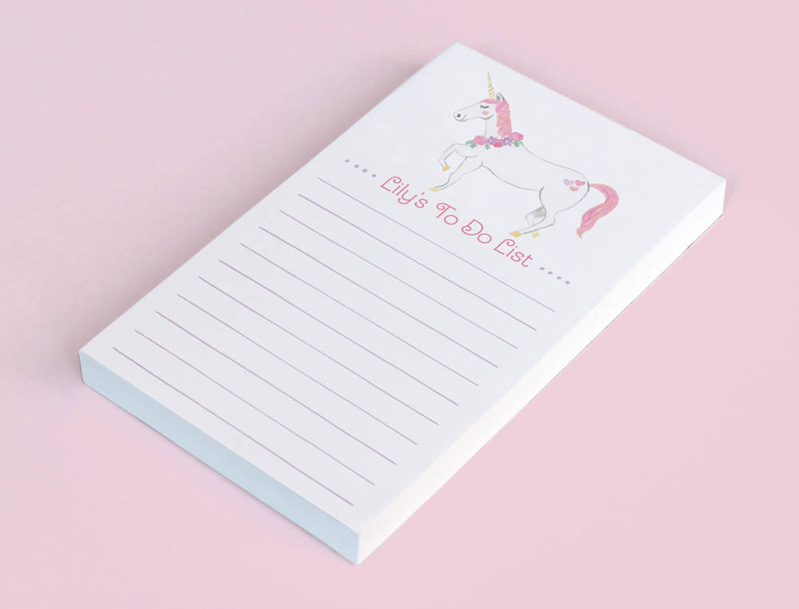 Unicorn Notepad Unicorn Personalized to Do List Unicorn | Etsy