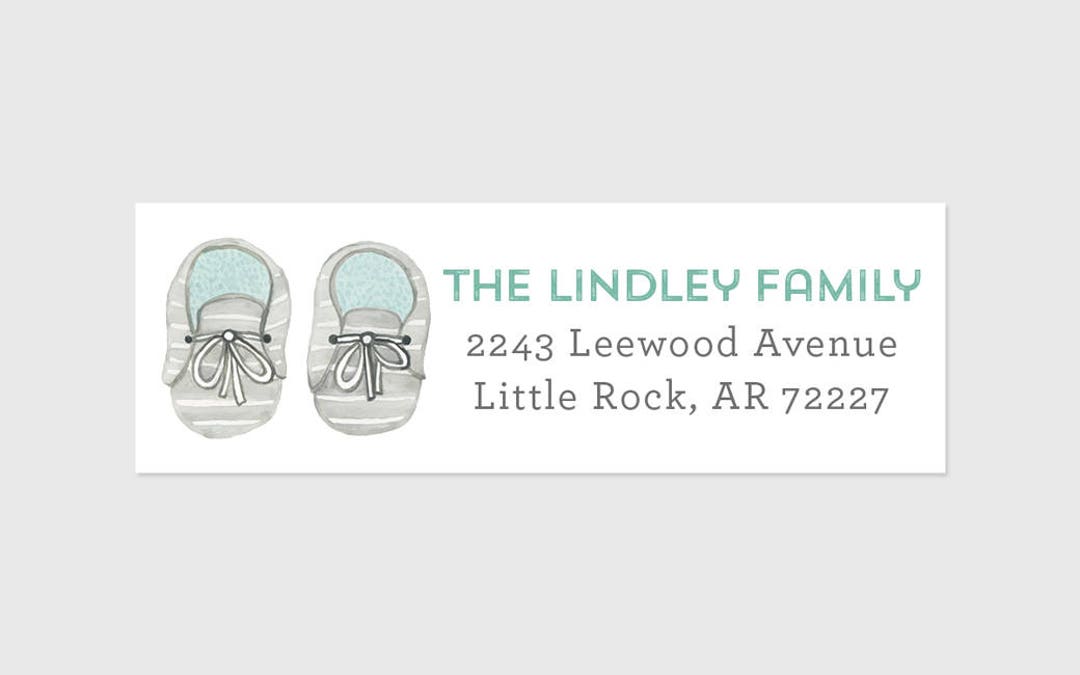 Baby Return Address Labels Baby Shoes Return Address Labels - Etsy