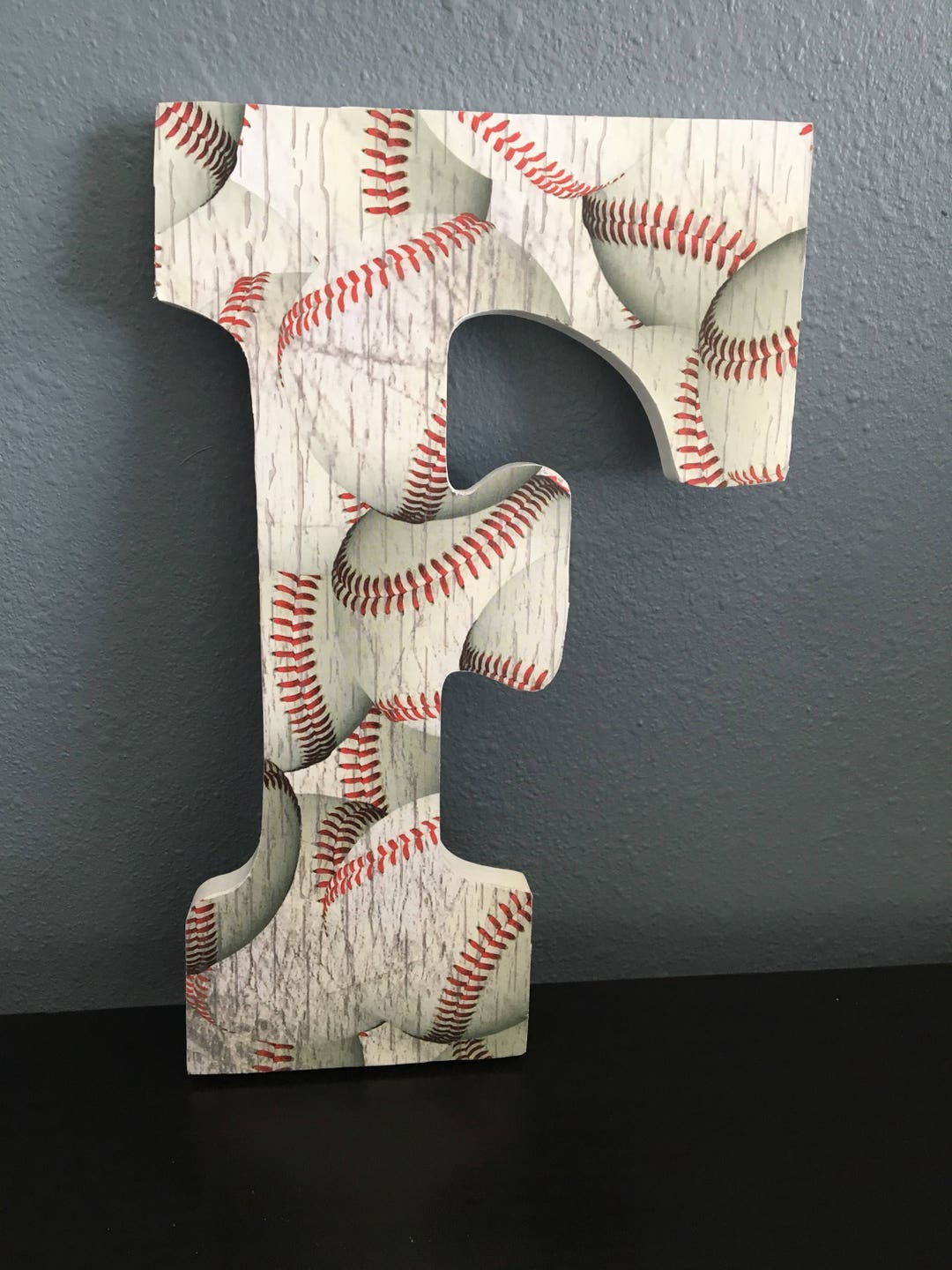 Boys Baseball Decor, Baseball Art, Wooden Wall Letters, Boys Monogram ...