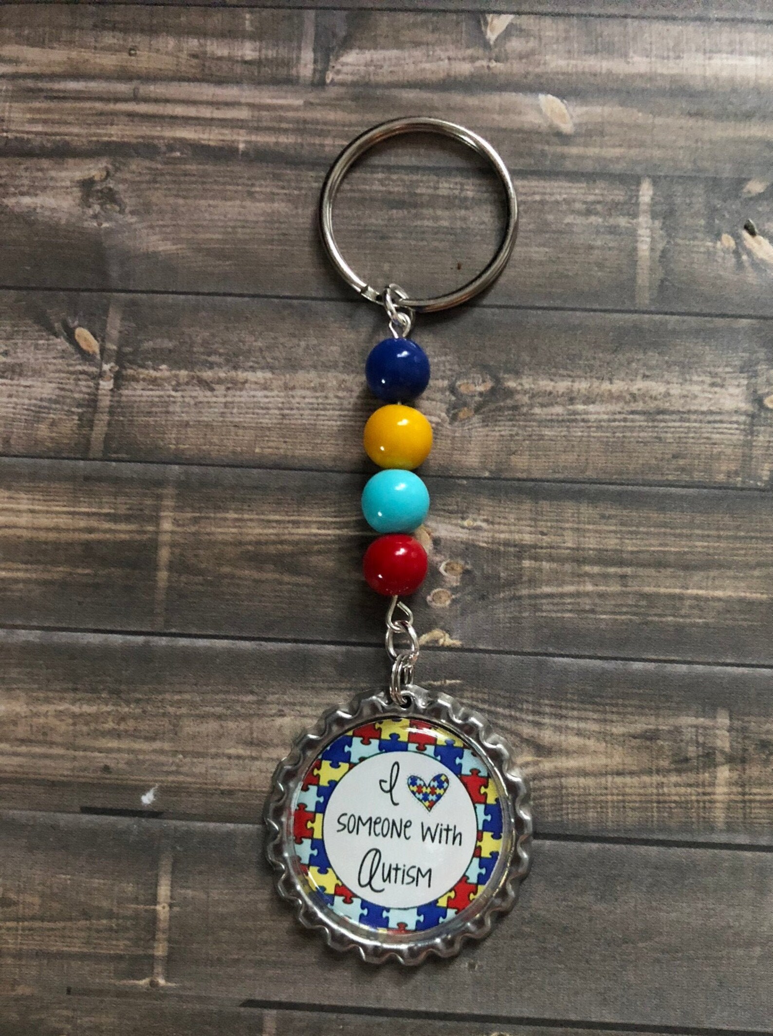 Autism Awareness Key Chain | I Love Someone With Autism | Puzzle Piece ...