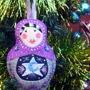 Babushka ~ a PDF Pattern for a Hand Embroidered Felt Matryoshka Doll ...