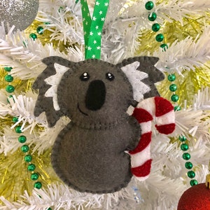 Australian Christmas Koala ~ a PDF Pattern for a Hand Embroidered Felt ...
