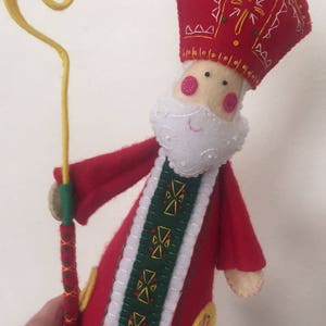 St Nicholas ~ a PDF Pattern, Hand Embroidered Felt St Nicholas Ornament ...