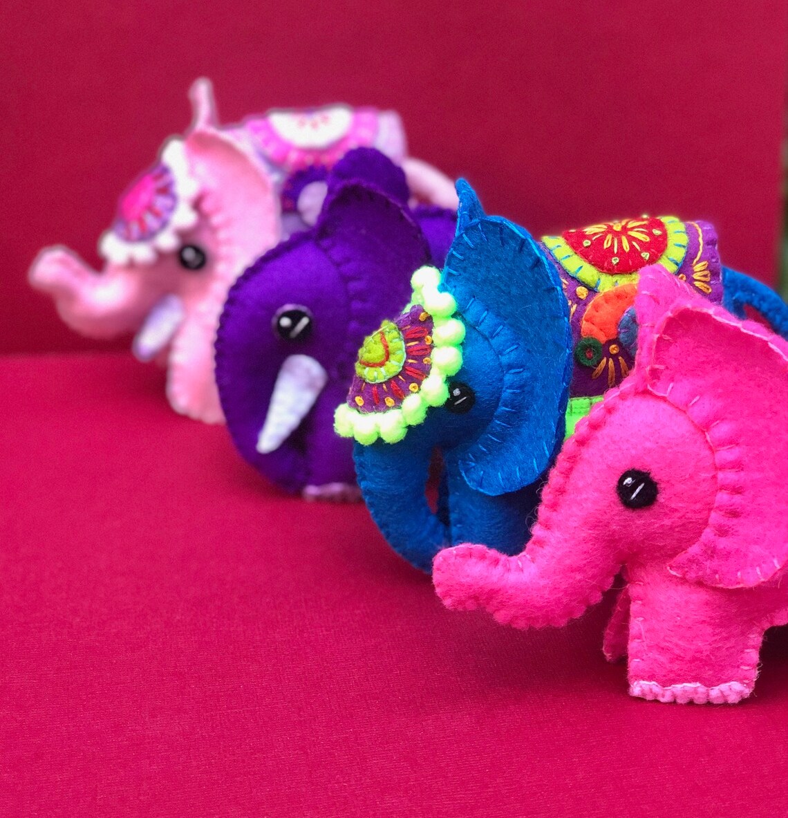 Elephant a PDF Pattern for a Hand Embroidered Felt Elephant - Etsy ...