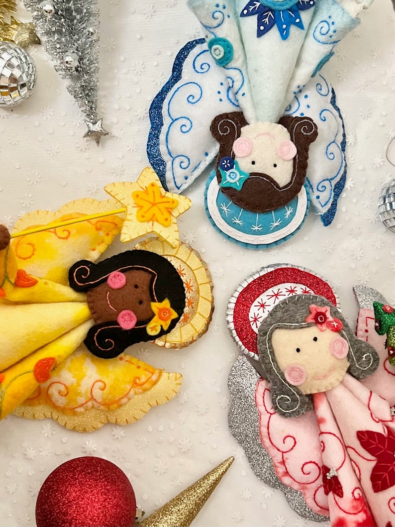 Angels PDF Angel Decoration or Tree Topper Pattern Hand - Etsy